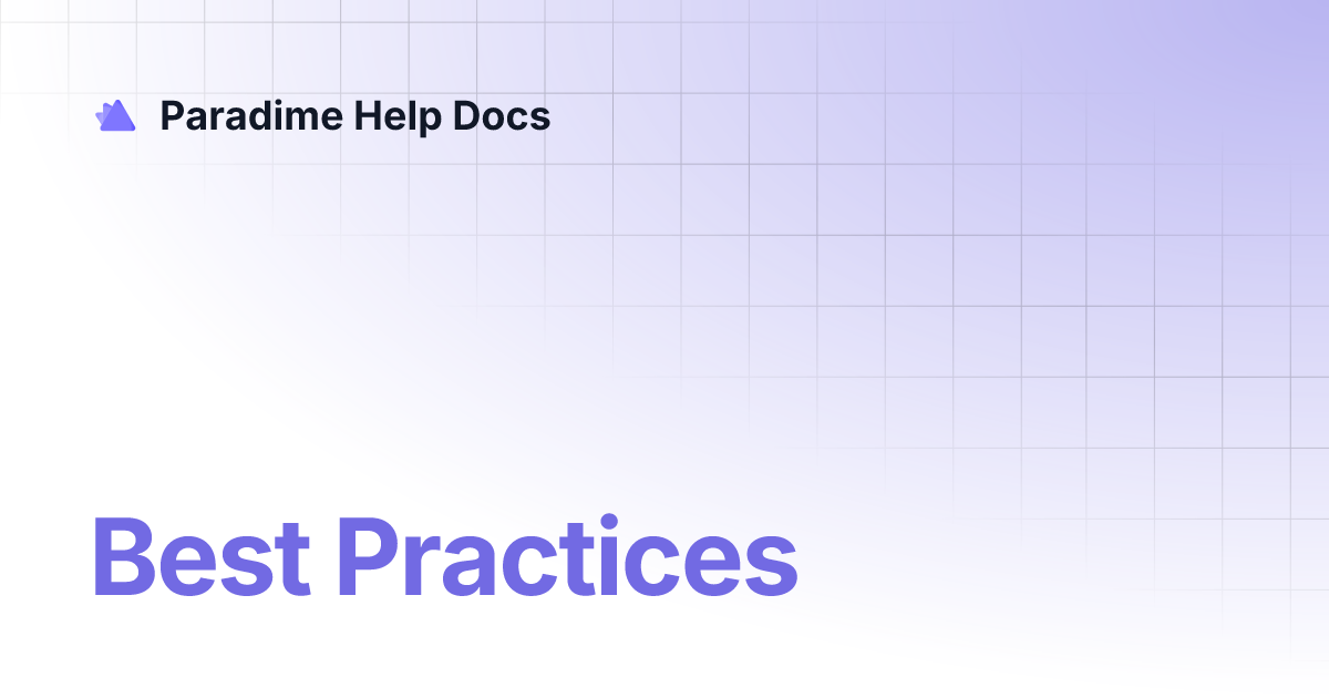 Best Practices | Paradime Help Docs