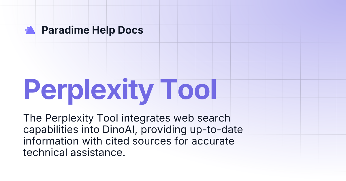 Perplexity Tool | Paradime Help Docs