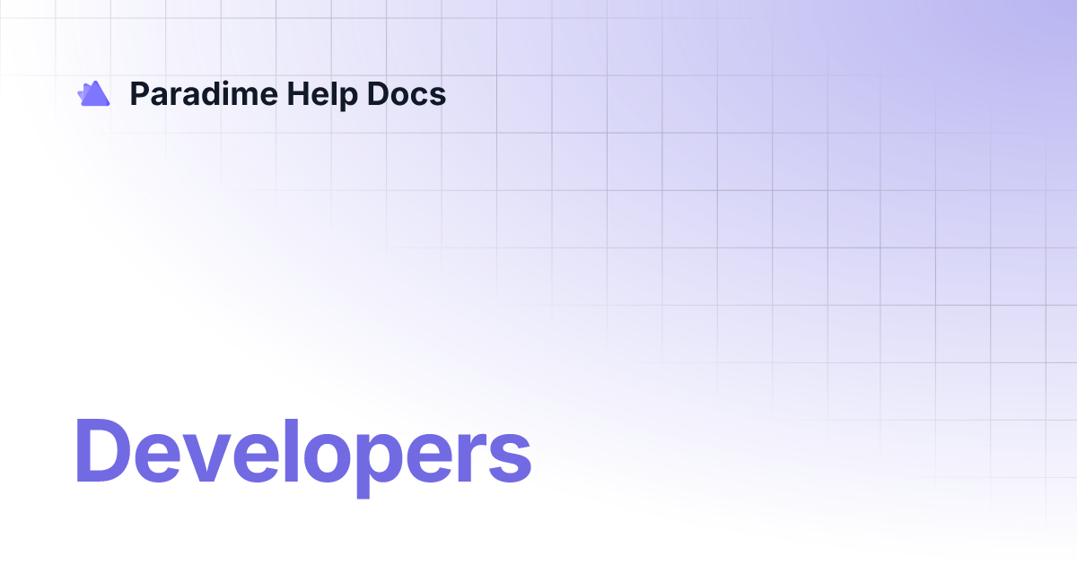 Developers | Paradime Help Docs