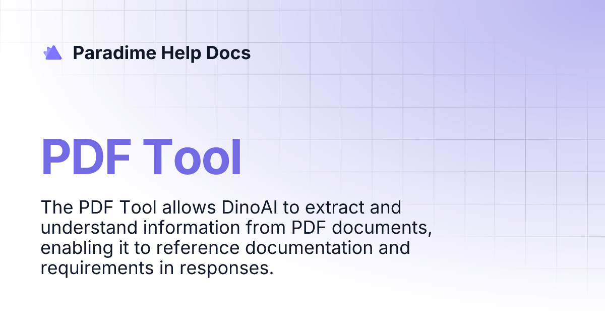 PDF Tool | Paradime Help Docs
