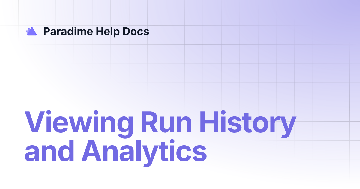 Viewing Run History and Analytics | Paradime Help Docs